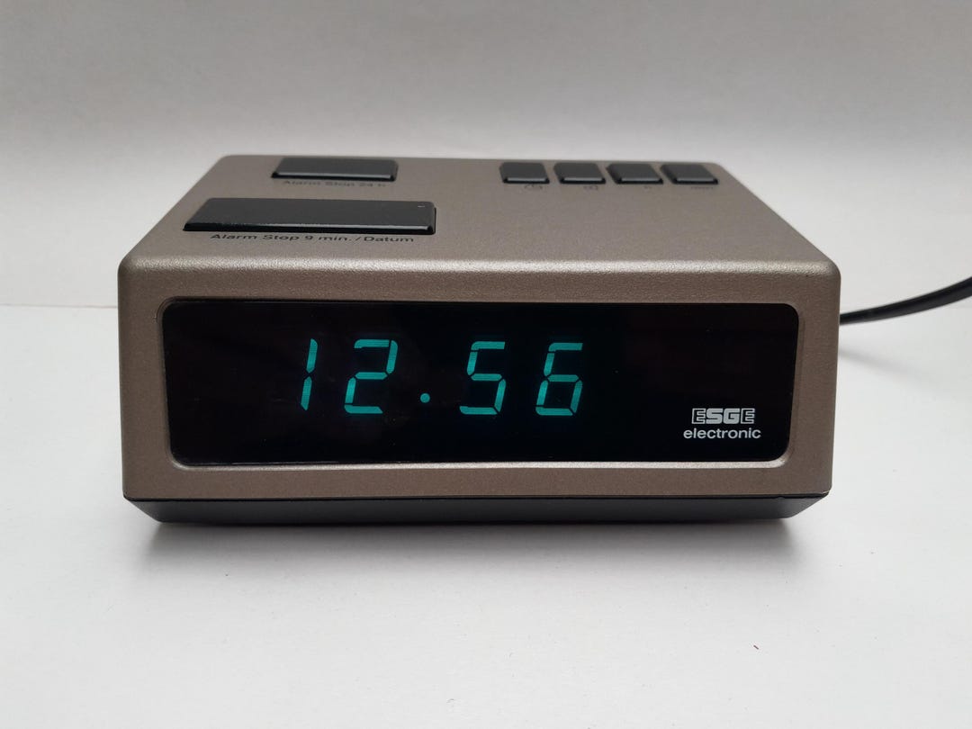 Vintage Alarm Clock ESGE Electronic Led Clock 80s - Etsy