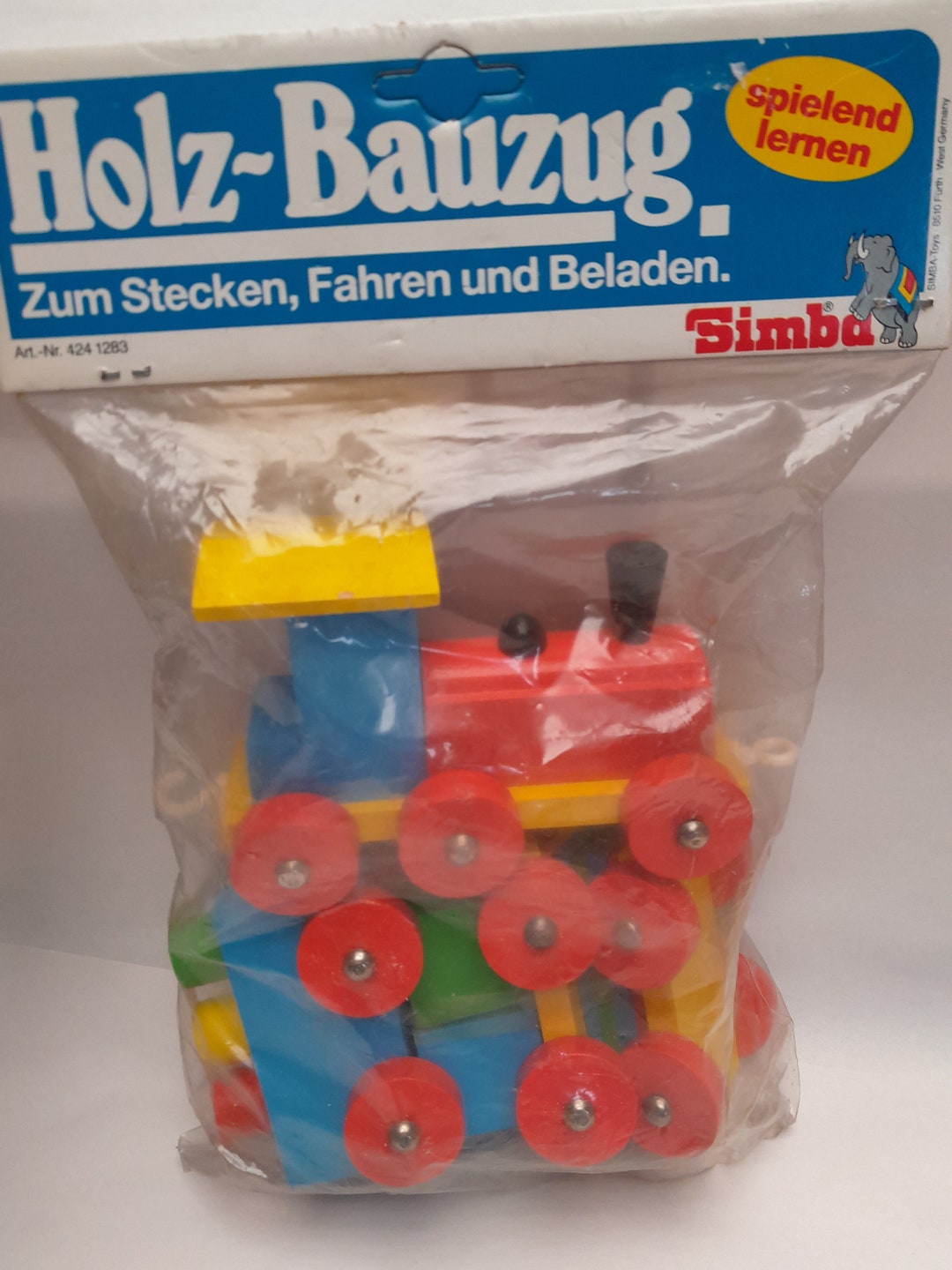 Vintage Simba Wooden Train - Toy - Germany 80s - Etsy