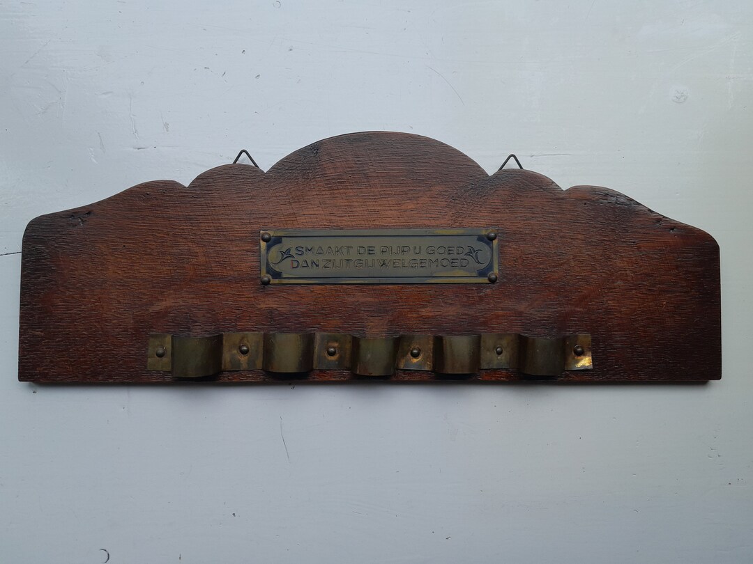 Antique Pipe Rack With Dutch Saying - Etsy