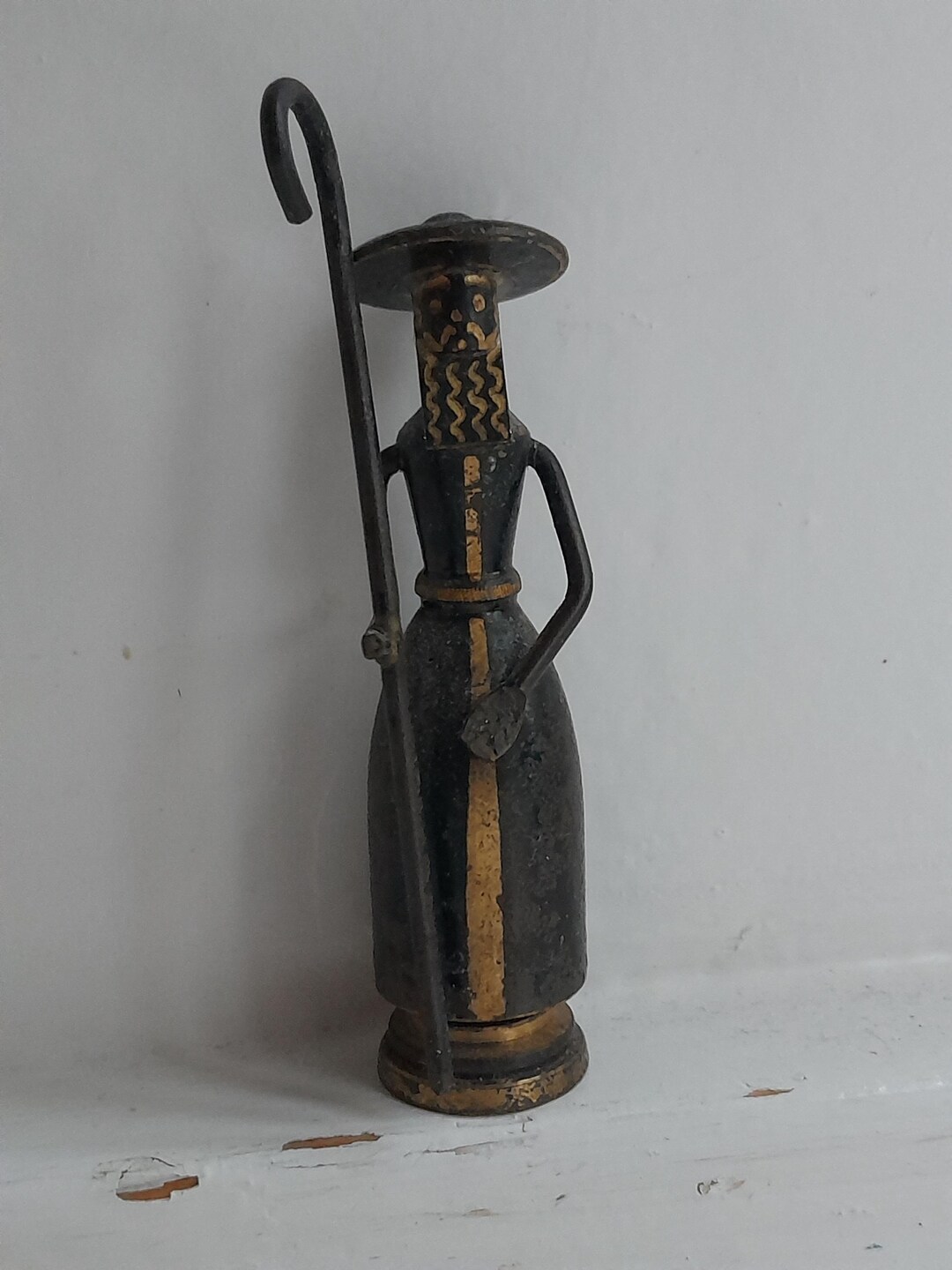 Vintage Hans Teppich Statue - Judaica Biblical Bronze Statue - Israel ...