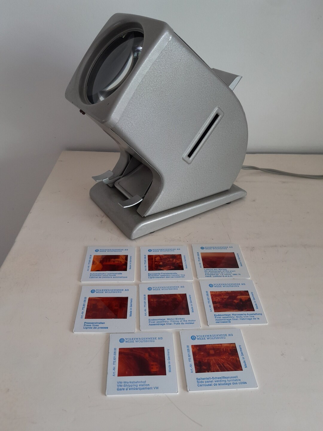 Vintage Slide Viewer With 8 Slides of the Volkswagen Factory in ...