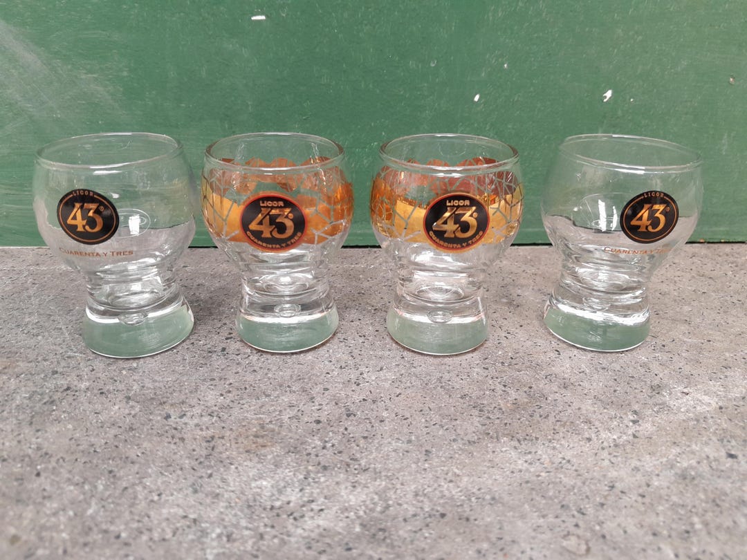 4 Vintage Licor 43 shot glasses - Etsy Nederland