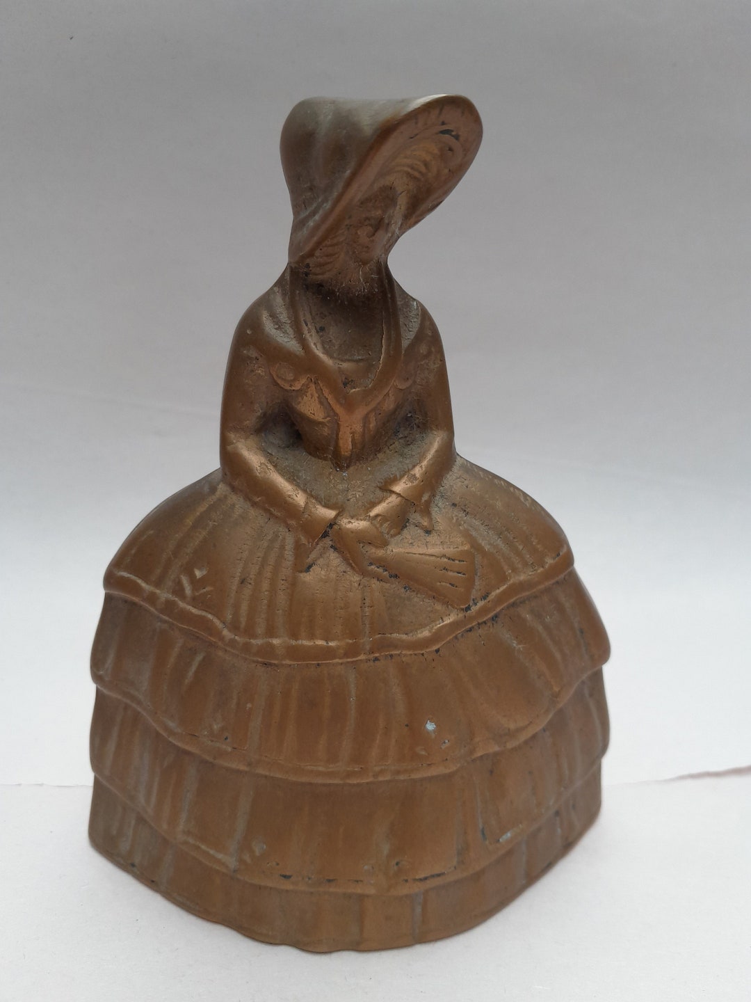 Antique Bronze Bell - Lady Bell England - Table Bell - Woman - Etsy