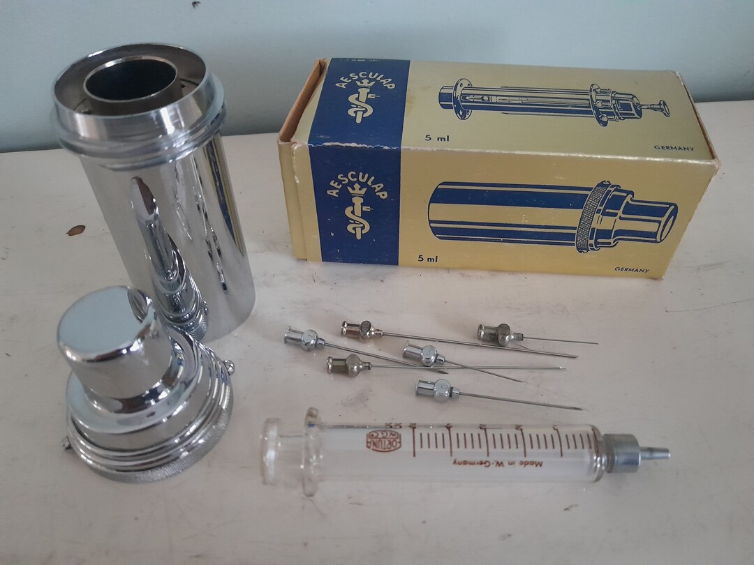Vintage Medical Aesculap 5ml Germany - Needle With Container - Etsy