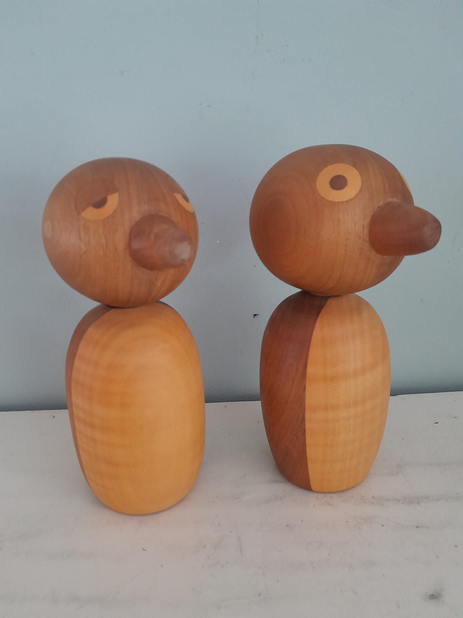 Set of 2 Wooden Birds Denmark - Figurines - Etsy