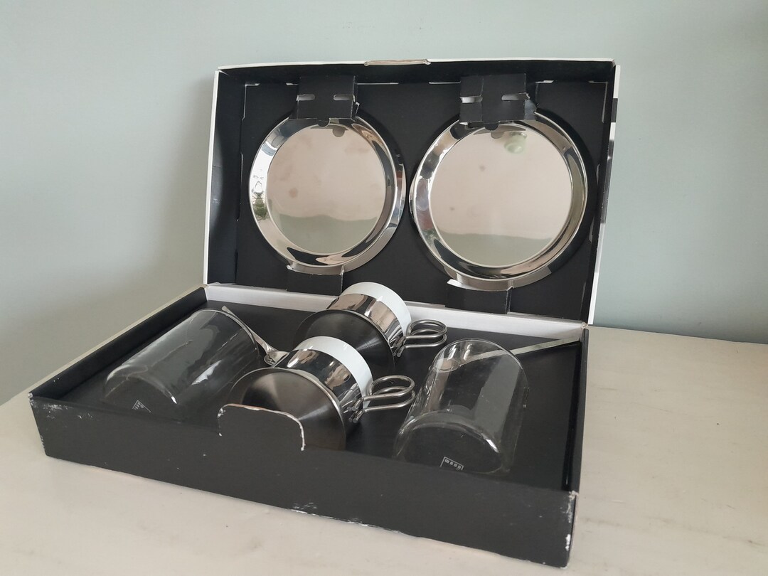 Menu - 2 Espresso Cups With Glasses, Spoons and Coasters - Design: Bent ...