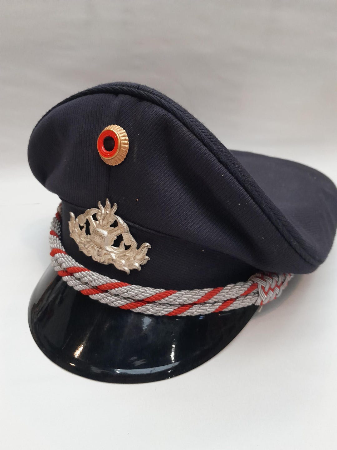 German Federal Firefighters Service Officers Cap - Etsy