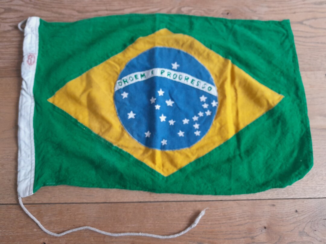 Vintage Flag of Brazil Ordem E Progresso - Etsy