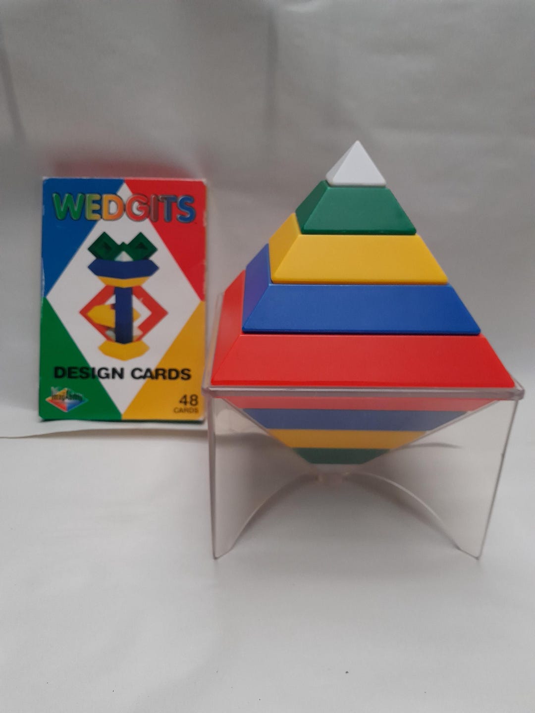 Vintage Toy Wedgits Building Blocks Pyramid Stacking Puzzle - Design ...