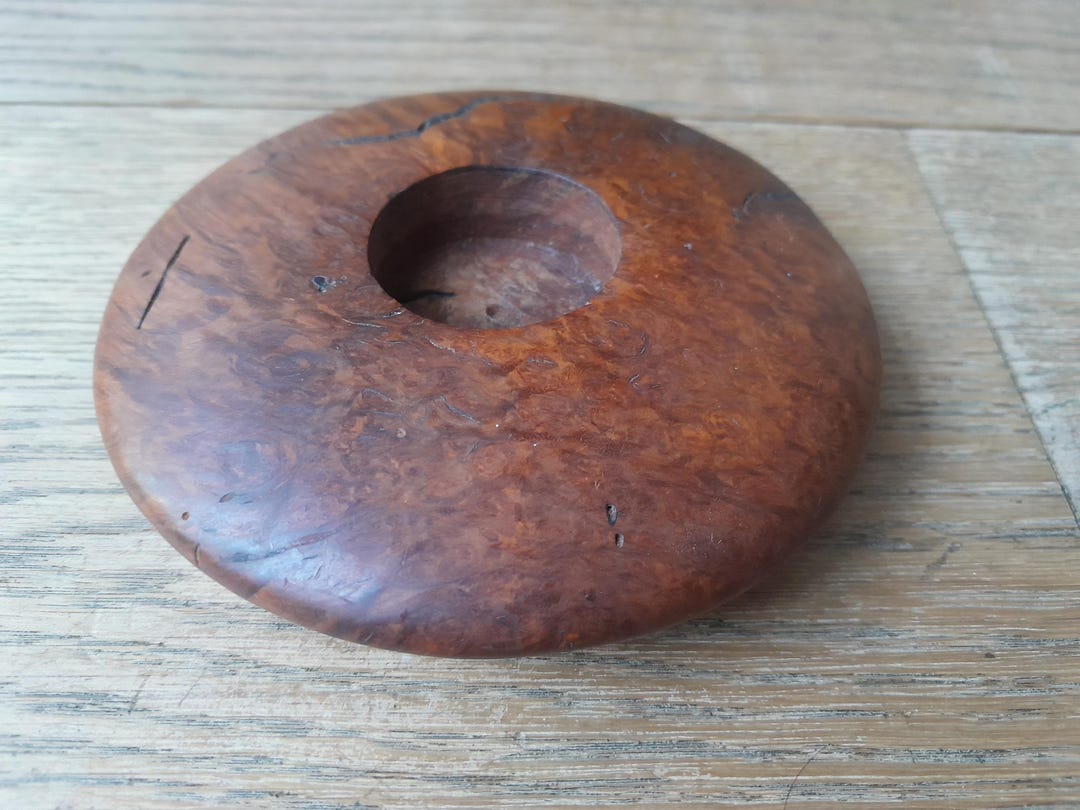 Hand Turned Burl Wood Tea Light Candle Holder Signed by David Joubert ...