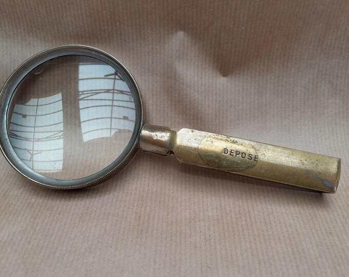 Antique French Folding Pocket Magnifying Glass - Depose - Magnifying ...
