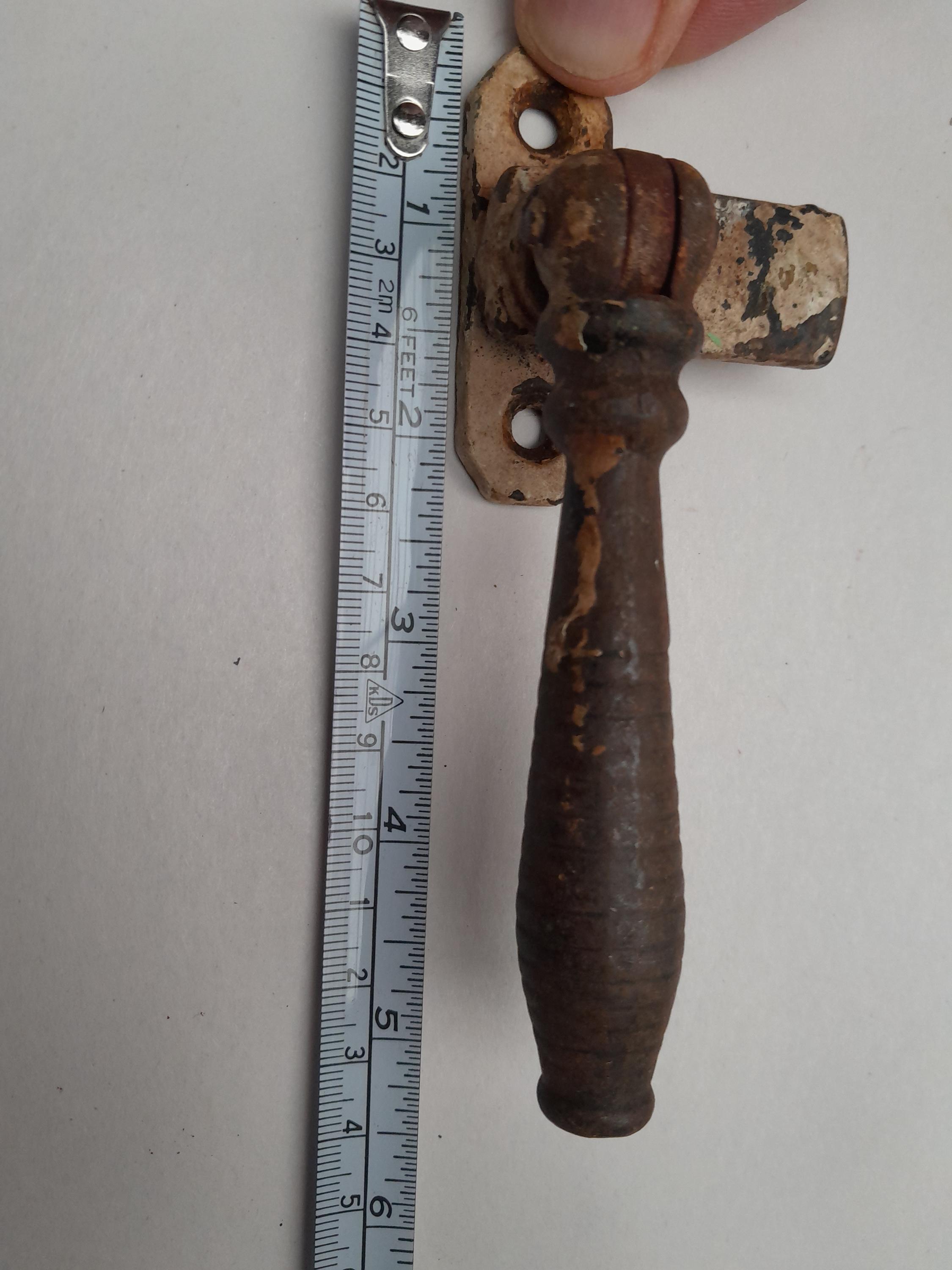 Antique Iron Window Handle - Old Window Lever - Window Knob With Patina ...