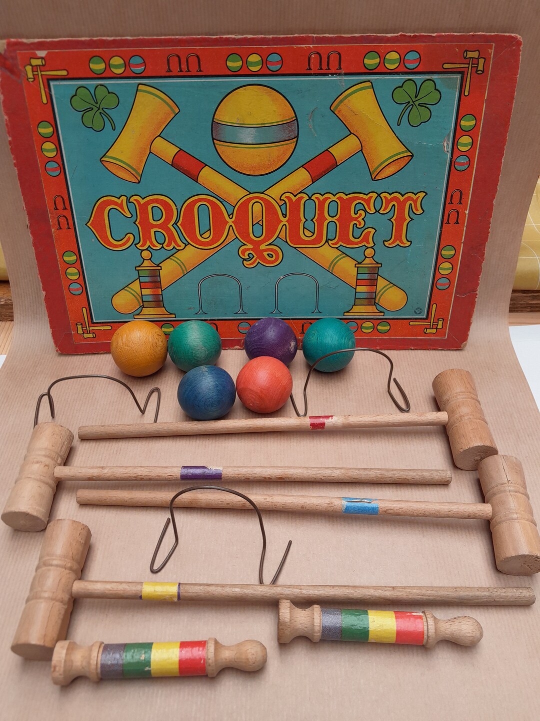 Vintage Game Croguet Table Croquet Wooden Board Game 1930s - Etsy