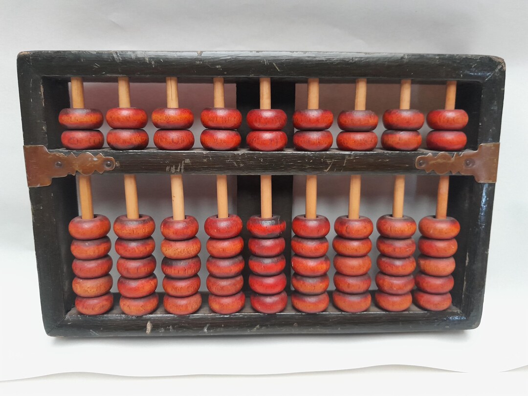 Chinese Wooden Original Size Abacus Vintage Counting Frame 1970s ...