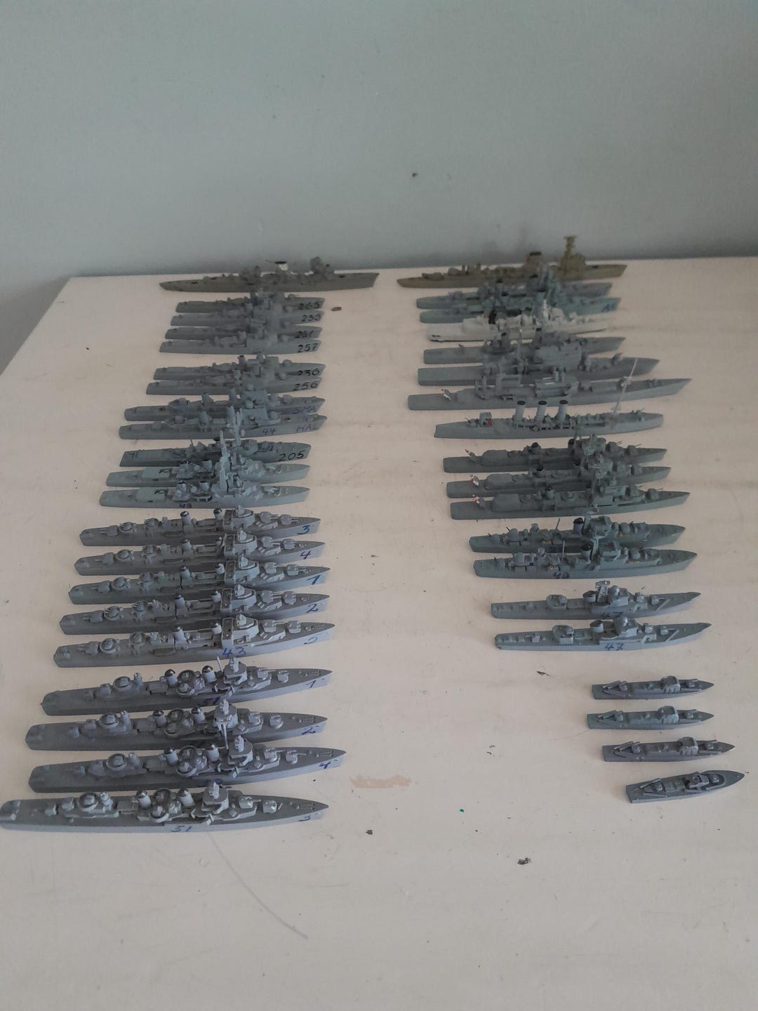 Vintage Diecast Warships 1:1250 - Waterline Models - Set of 40 - Etsy