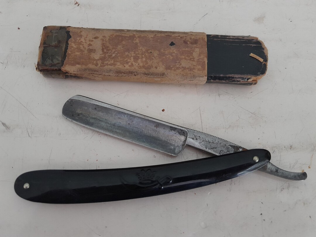 Vintage Straight Razor Crown & Sword ERN 1166 Germany - Etsy