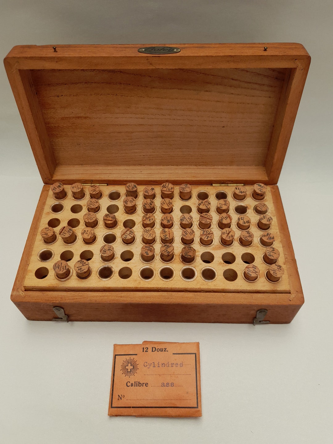Antique Watchmaker's Wooden Case With Glass Tubes With Watchparts ...