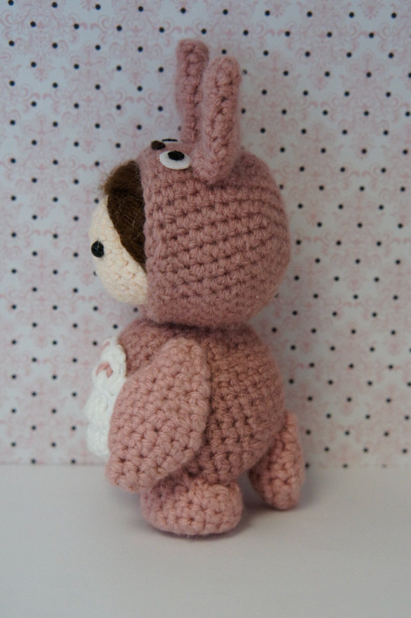 Amigurumi Doll in Pink Totoro Costume - Etsy