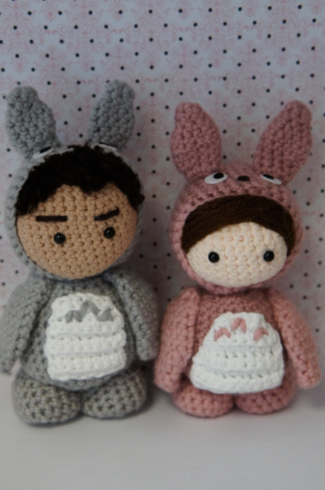Amigurumi Doll in Pink Totoro Costume - Etsy