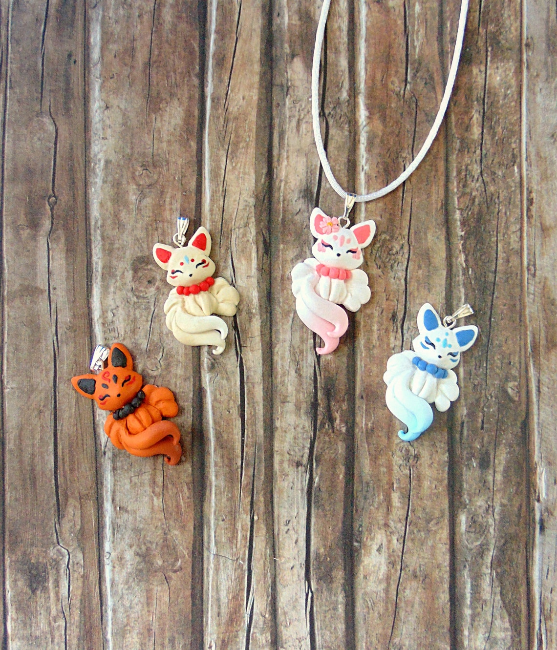 Kitsune Fox Necklace - Nine Tailed Fox Necklace - Kitsune Fox - Nine ...