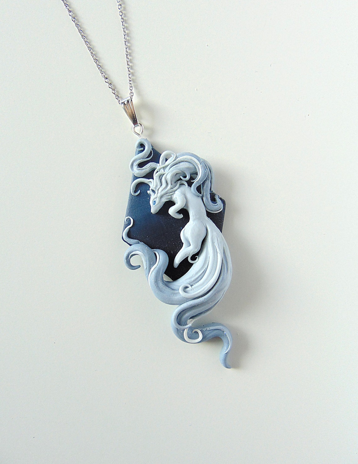 Luft Element Fuchs Halskette - Fimo Fantasy Schmuck - Einzigartiger ...
