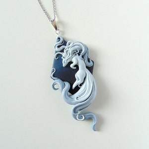 Luft Element Fuchs Halskette - Fimo Fantasy Schmuck - Einzigartiger ...