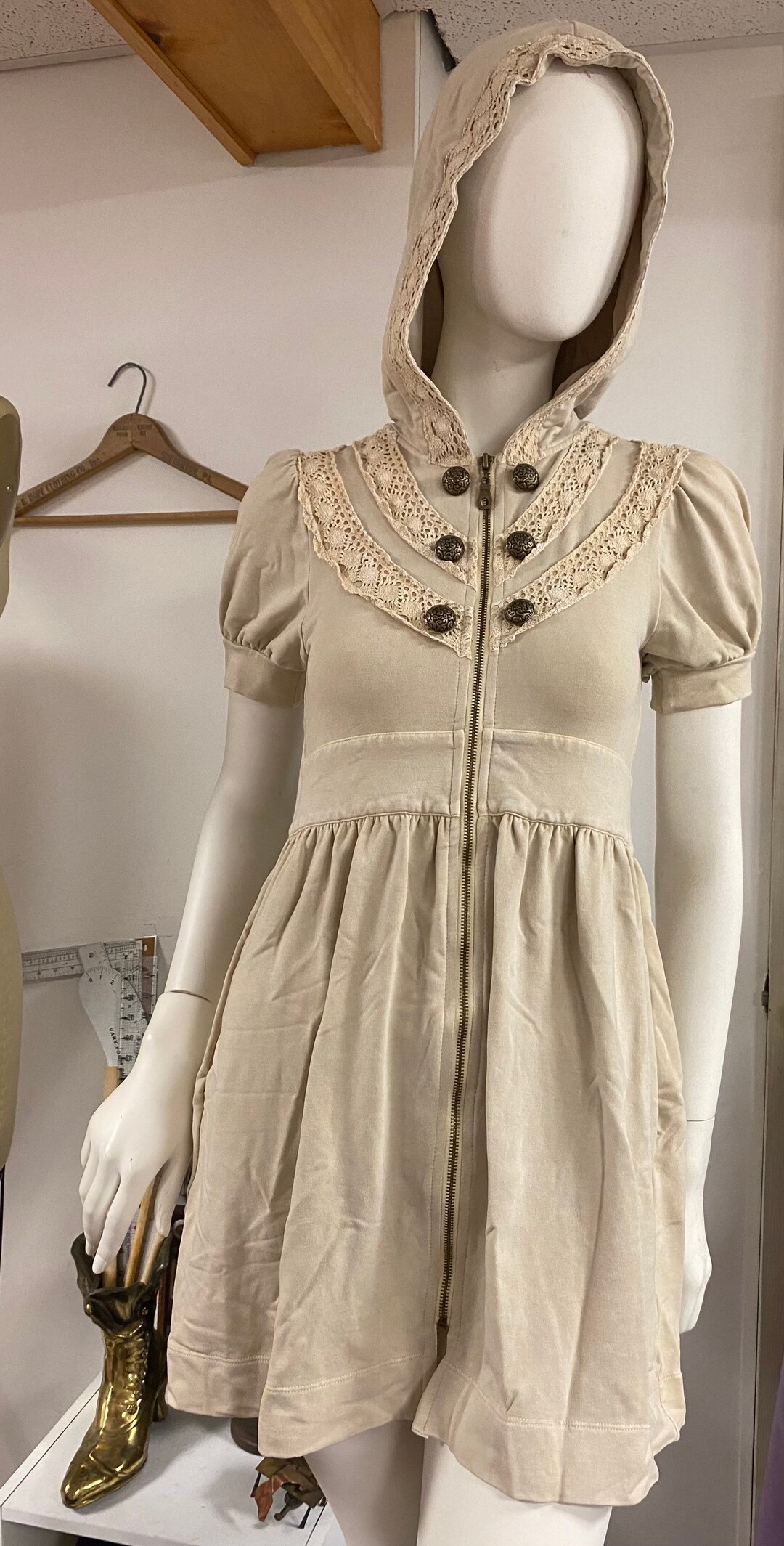 Last One Military Zip up Tea Color Jacket/dress Size Small - Etsy