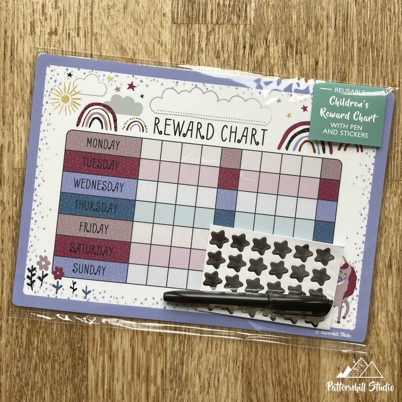 Children's Reusable Reward Chart - Etsy