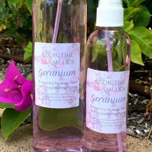 GERANIUM Refreshing Moisture Mist and Makeup Setting Spray. - Etsy