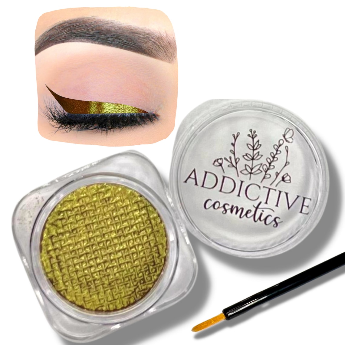 ECLECTIC Cake Eyeliner With Applicator Brush- Water Activated Eyeliner ...