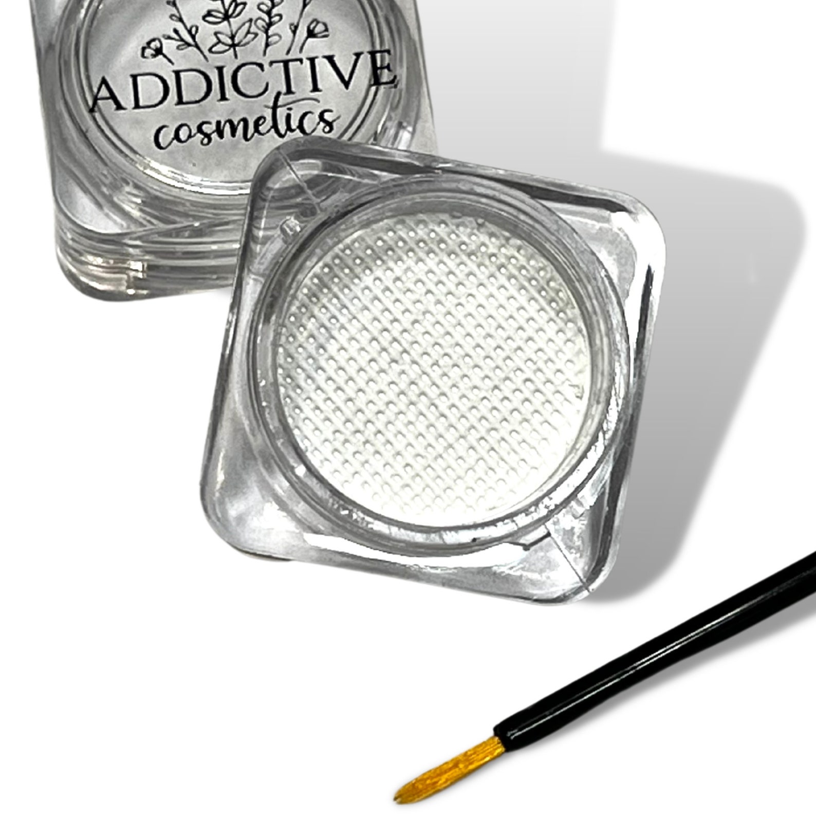 MATTE WHITE Cake Eyeliner With Applicator Brush- Water Activated ...
