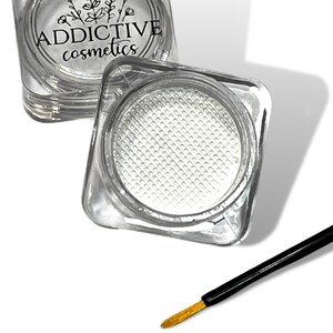 MATTE WHITE Cake Eyeliner With Applicator Brush- Water Activated ...