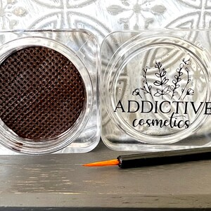 MATTE BROWN Cake Eyeliner With Applicator Brush- Water Activated ...