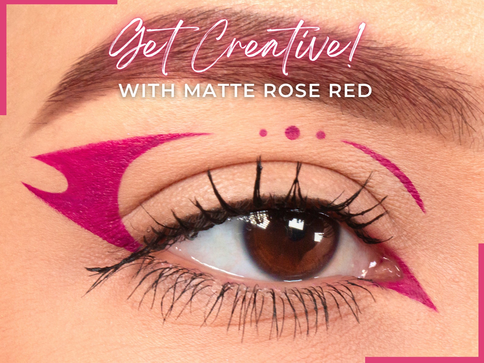 ROSE RED Matte Cake Eyeliner With Applicator Brush Water - Etsy