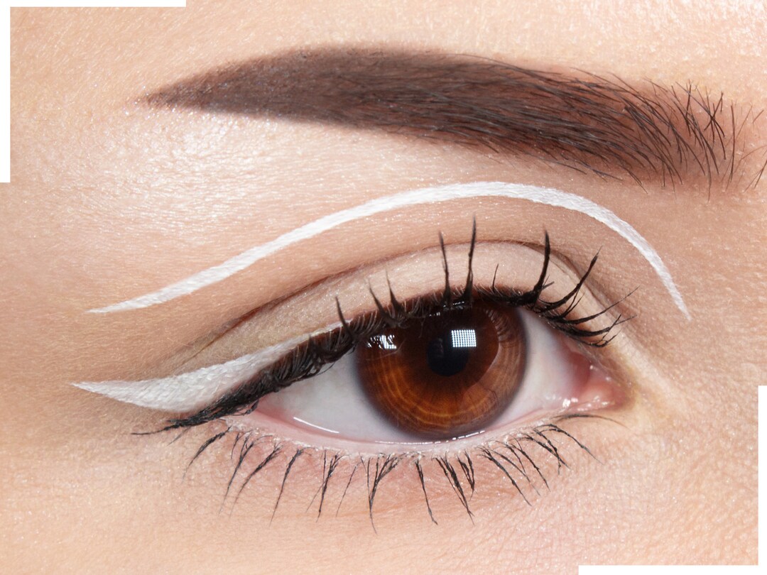 MATTE WHITE Cake Eyeliner With Applicator Brush- Water Activated ...