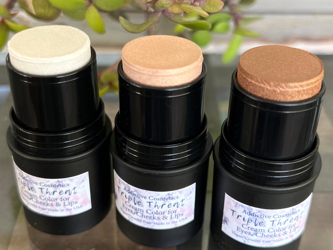 TRIPLE THREAT HIGHLIGHTER Cream Sticks for Eyes, Cheeks and Lips! All ...