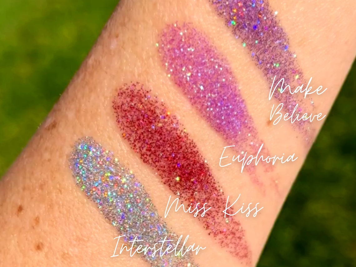 MAKE BELIEVE Liquid Lip Glaze - Holographic Purple Glitter Lip Gloss ...