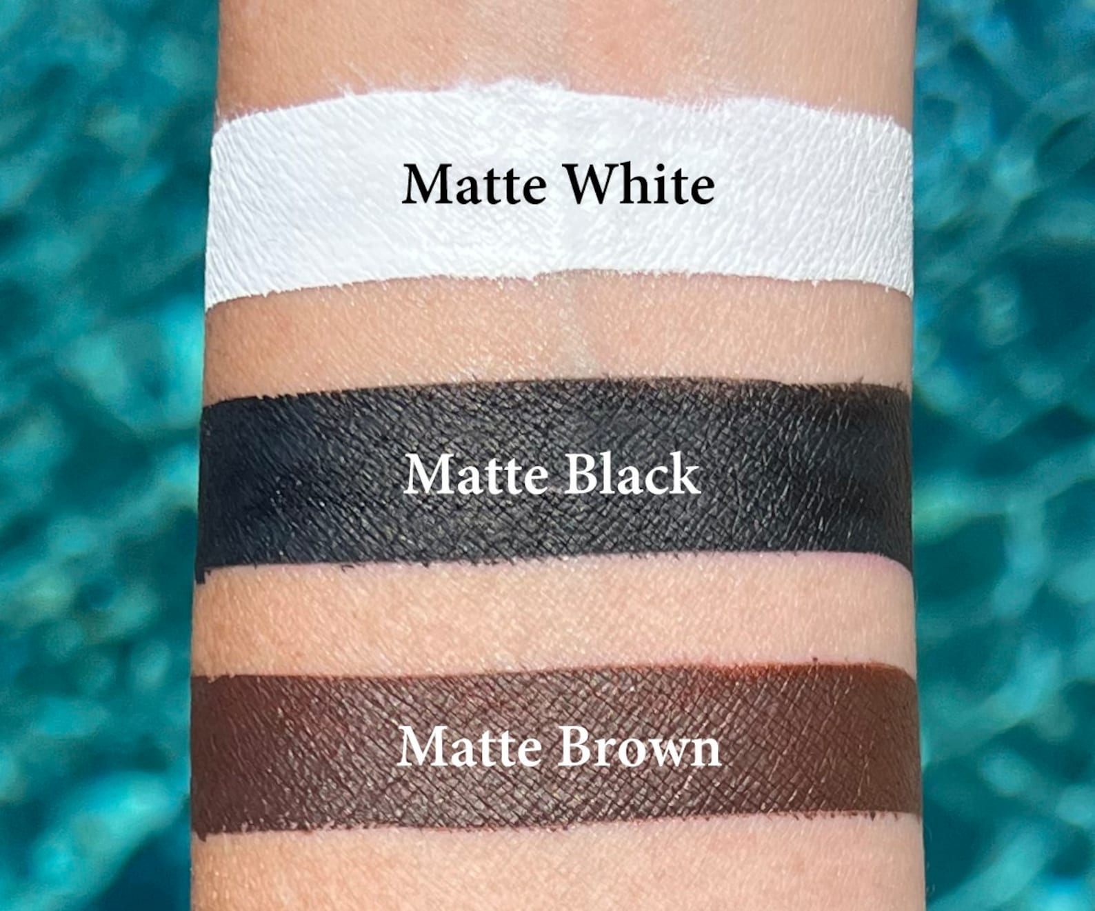 MATTE WHITE Cake Eyeliner With Applicator Brush- Water Activated ...