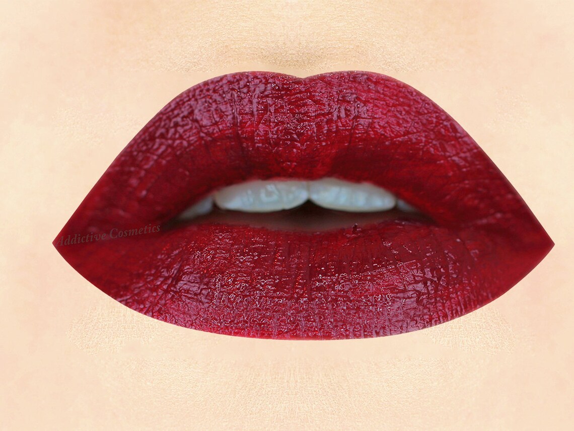 CLEOPATRA Deep Red Lipstick and Liner Vegan Friendly. - Etsy