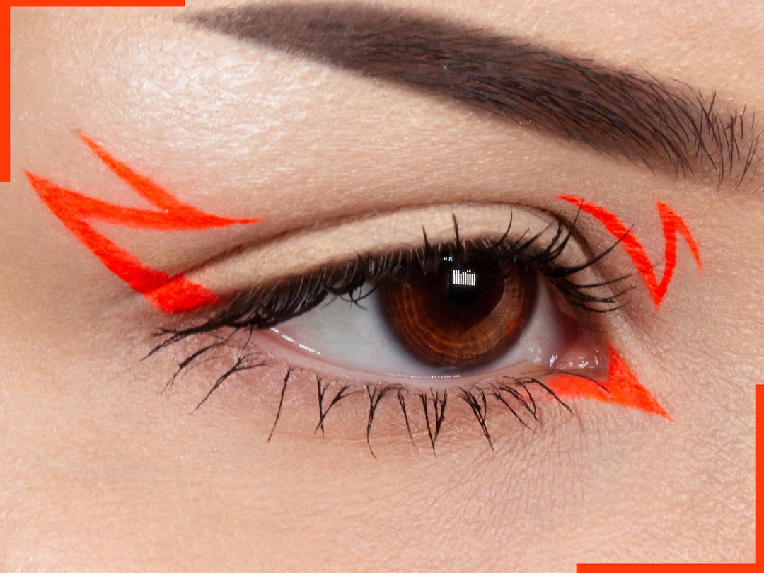 BRIGHT RED Cake Neon Matte Eyeliner With Applicator Brush- Water ...