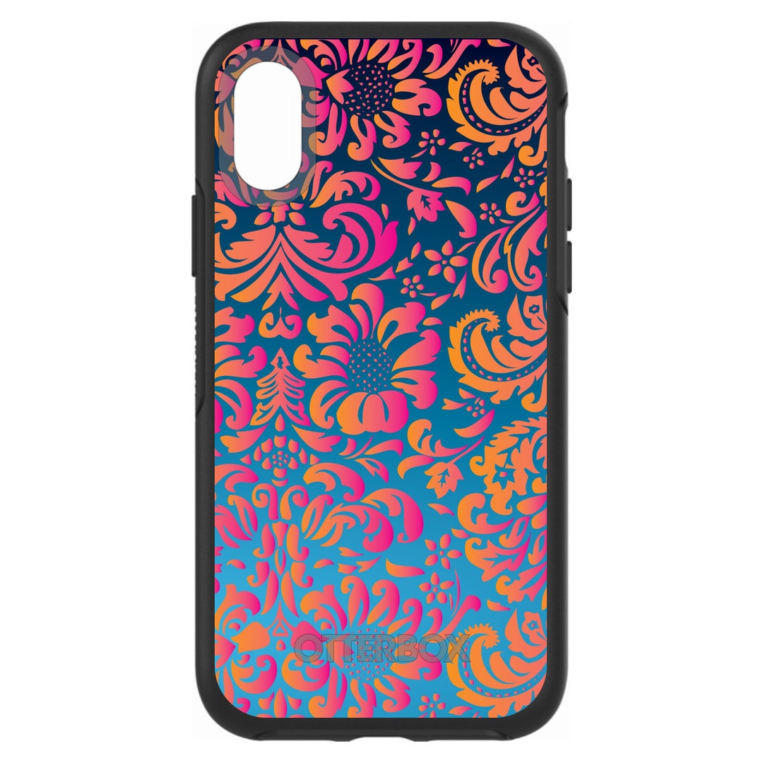 Otterbox Symmetry - Pink Orange Blue Flower Floral - Apple iPhone ...