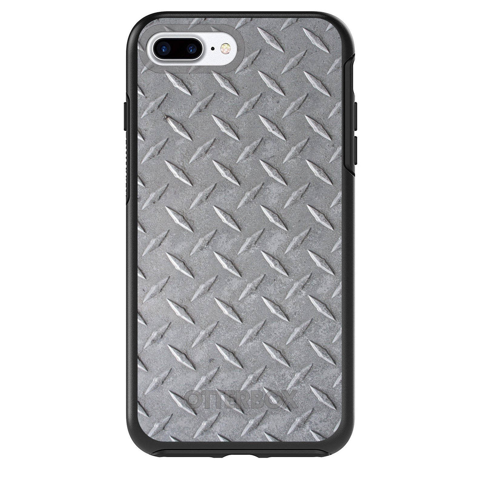 Otterbox Symmetry - Gray Faux Diamond Plate Steel Image - Apple iPhone ...