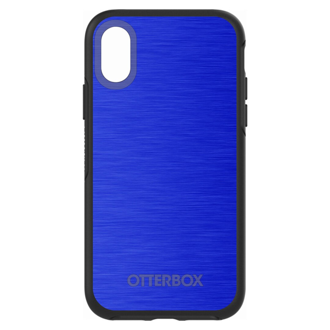 Otterbox Symmetry - Blue Faux Stainless Steel Image - Apple iPhone ...