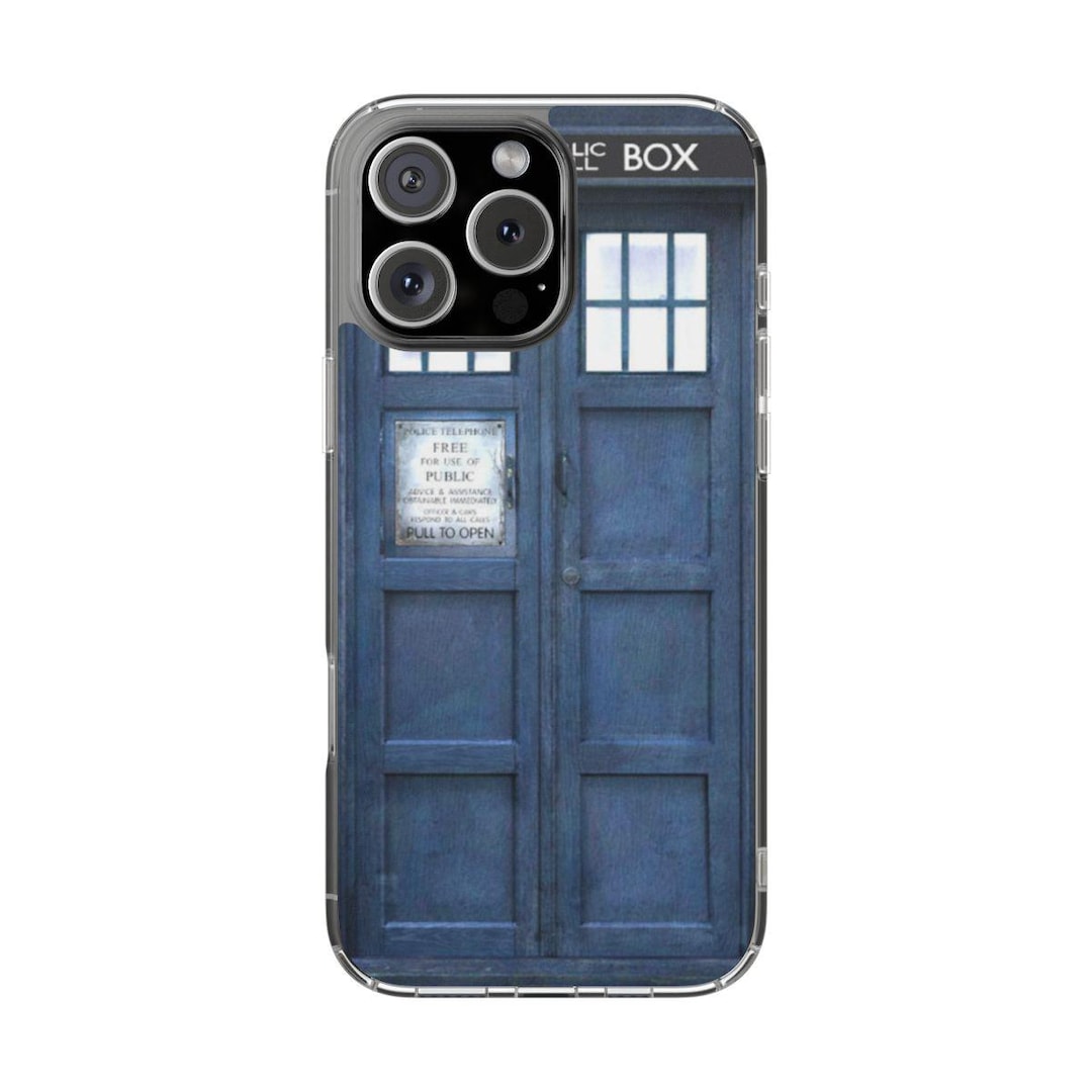 TARDIS Phone Case – Clear Shockproof Hybrid Cover for iPhone & Samsung ...