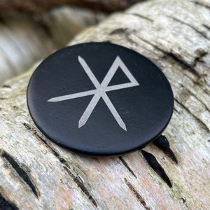 Viking Slate Rune Token, Palm Stone, Love Bind Rune, Personalised, Love ...