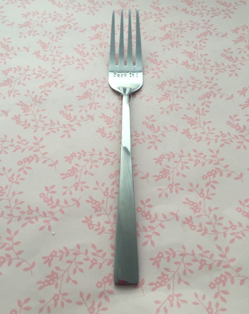 Hand Stamped Fork FORK IT Cheeky Can Be Personalised - Etsy UK