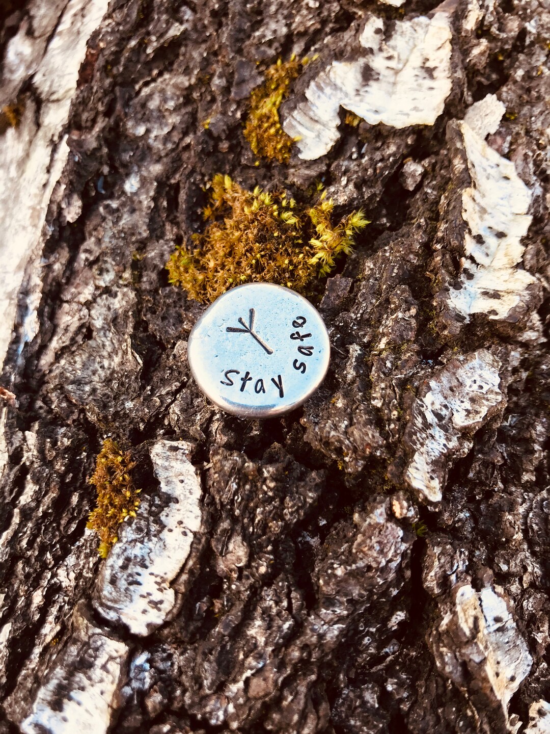 Viking Hand Stamped Pewter Rune Pebble, Keepsake, Token, Runic, Nordic ...