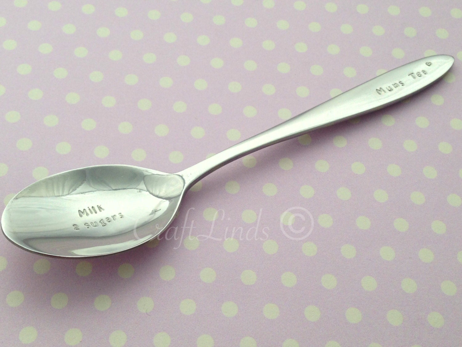 Hand Stamped Tea Spoon Personalised Stamped With Your - Etsy UK