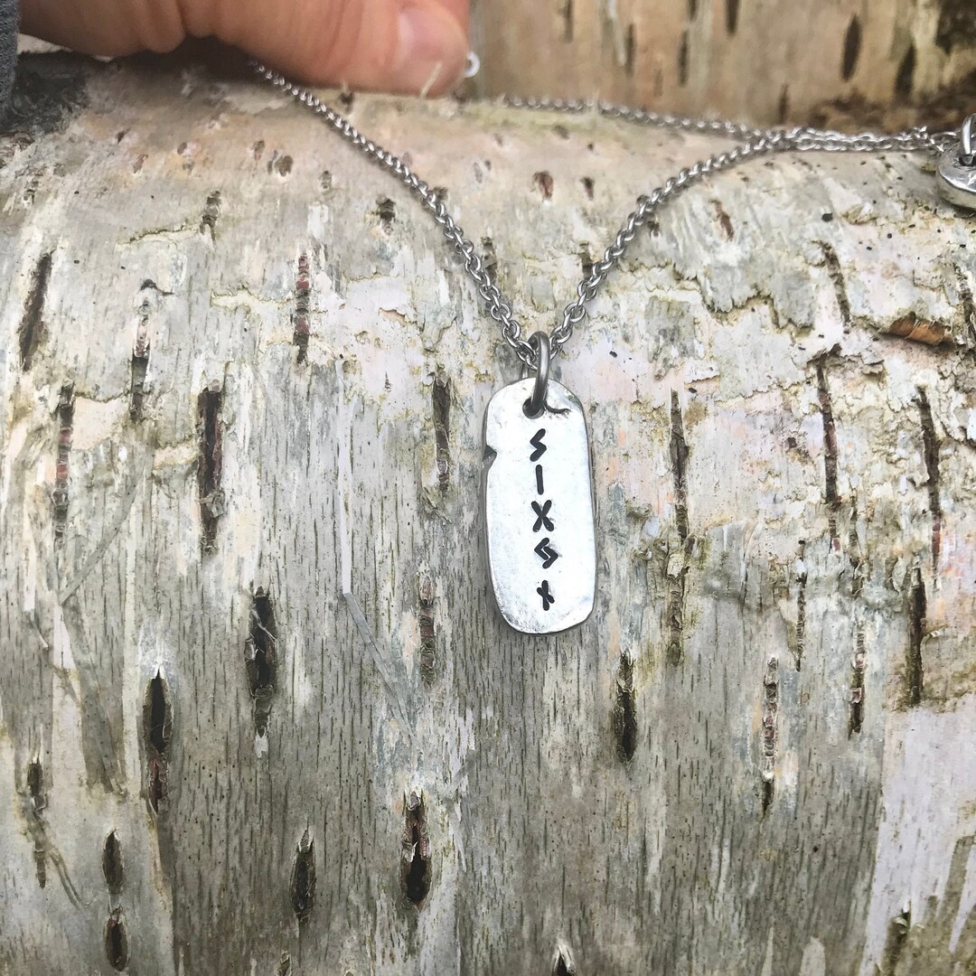 Sigyn Viking Hand Stamped Pewter Pendant, Necklace, Rune, Norse ...