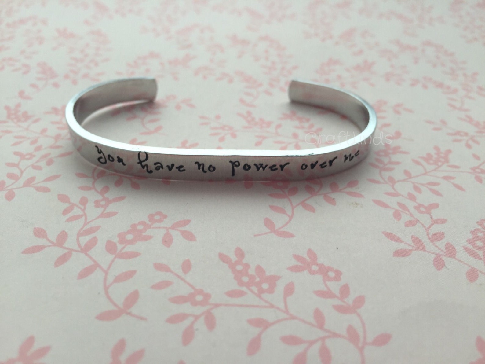 You Have No Power Over Me Hand Stamped Cuff Labyrinth - Etsy UK